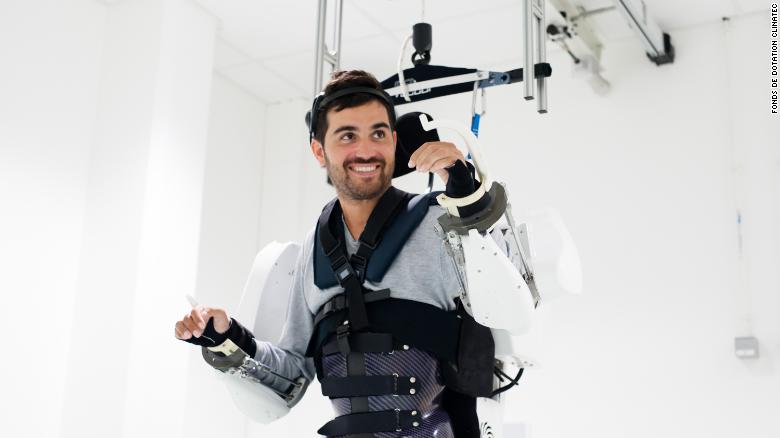 Brain-Controlled Robotic Suit Allows A Paralyzed Man To Walk Again
