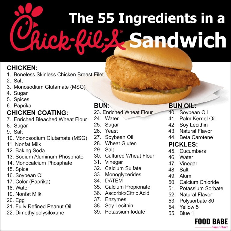 Exciting How Many Ingredients Are In A Chick Fil A Sandwich Images